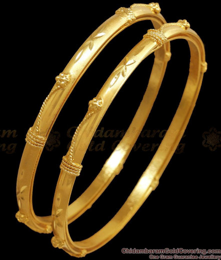 Two Gram Gold Bangles, Plain Bangles and Enamel Meenakari Bangle ...