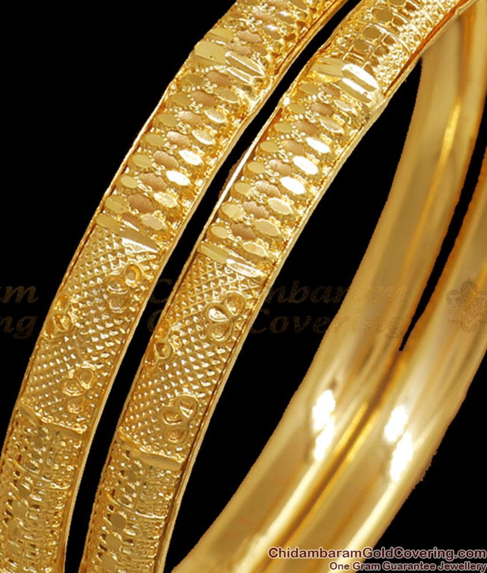 BR2306-2.6 New Arrivals Kerala Bridal Gold Bangles Hollow Designs Shop ...