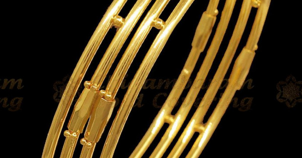 BR2307-2.4 One Gram Gold Bangles Regular Use Collections Shop Online