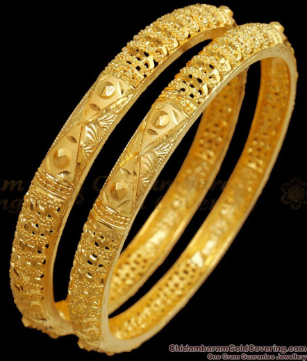 Two Gram Gold Bangles, Plain Bangles and Enamel Meenakari Bangle ...