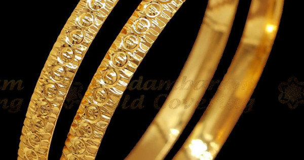 Plain bangles gold design store