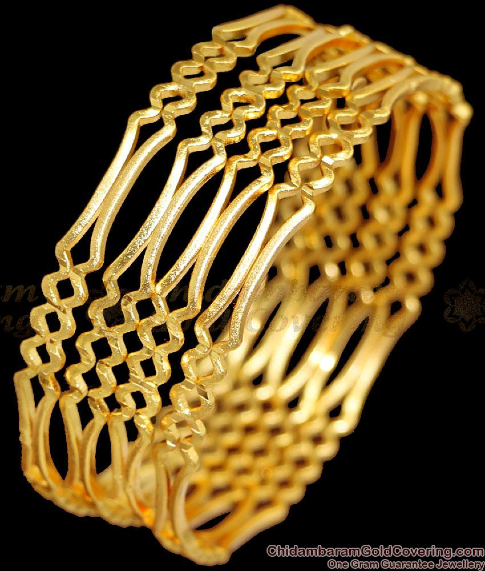 BR2365-2.10 Size New Model 4 Set Gold Bangle Festival Wear Collections