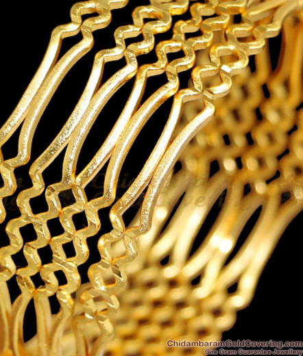 Gold Plated Plain Design Bangles, Chidambaram Gold Covering Regular ...