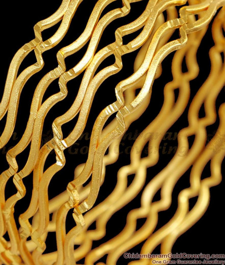 Gold Plated Plain Design Bangles, Chidambaram Gold Covering Regular ...