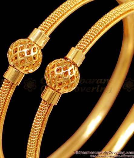 Gold Plated Plain Design Bangles, Chidambaram Gold Covering Regular ...