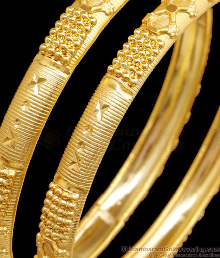 Two Gram Gold Bangles, Plain Bangles and Enamel Meenakari Bangle ...
