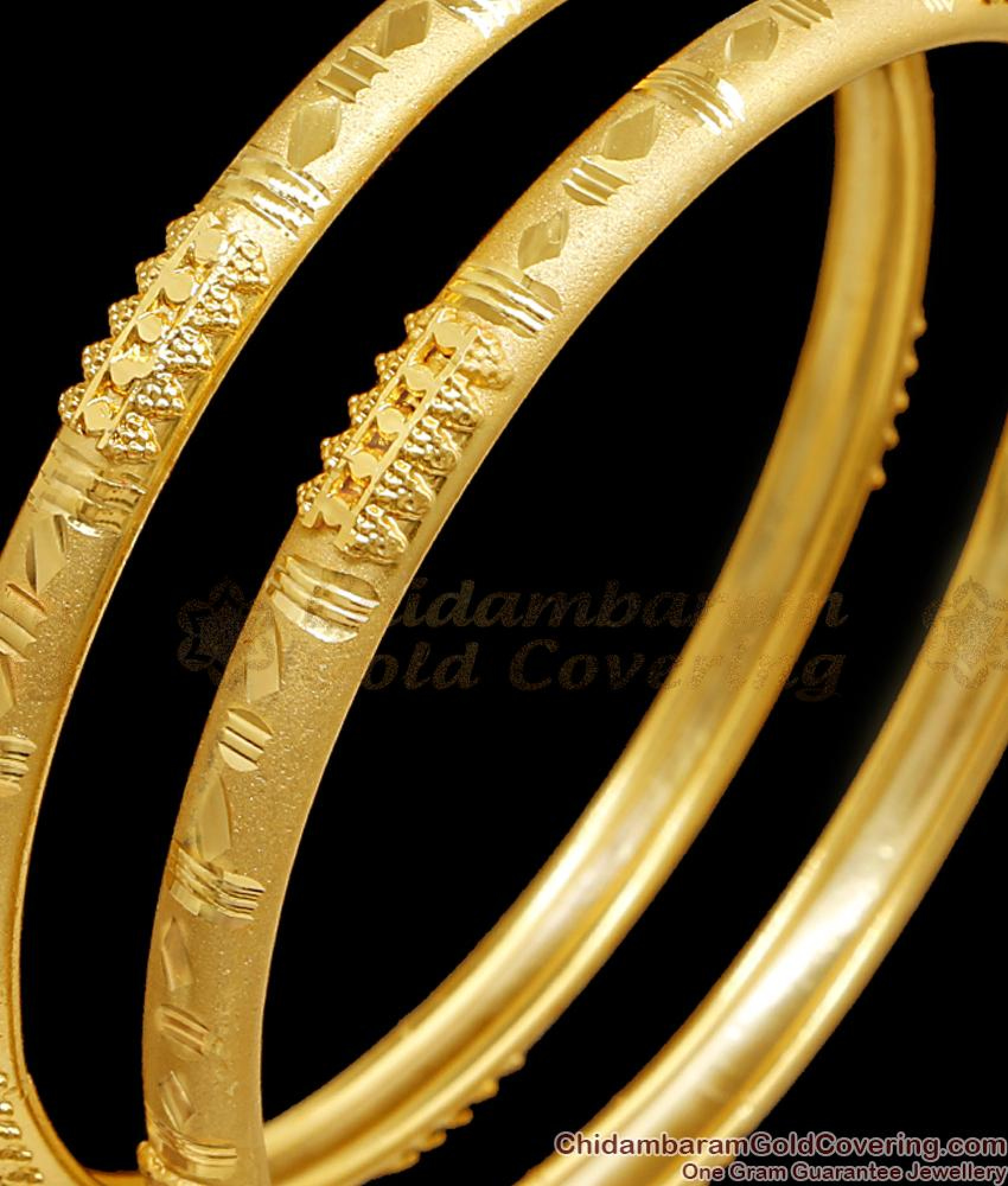 BR2451-2.6 Size Set Of Two Forming Gold Bangles Design Online