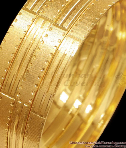 Gold Plated Plain Design Bangles, Chidambaram Gold Covering Regular ...