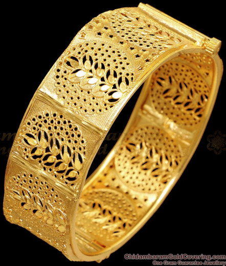 BR1664-2.10 Set Of Four One Gram Gold Bangles For Daily Wear Collection