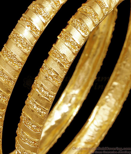 Two Gram Gold Bangles, Plain Bangles and Enamel Meenakari Bangle ...