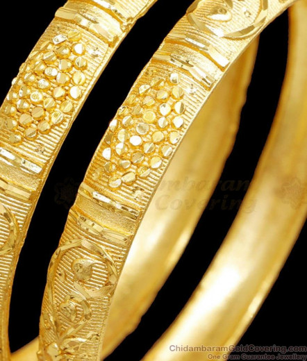 Two Gram Gold Bangles, Plain Bangles and Enamel Meenakari Bangle ...