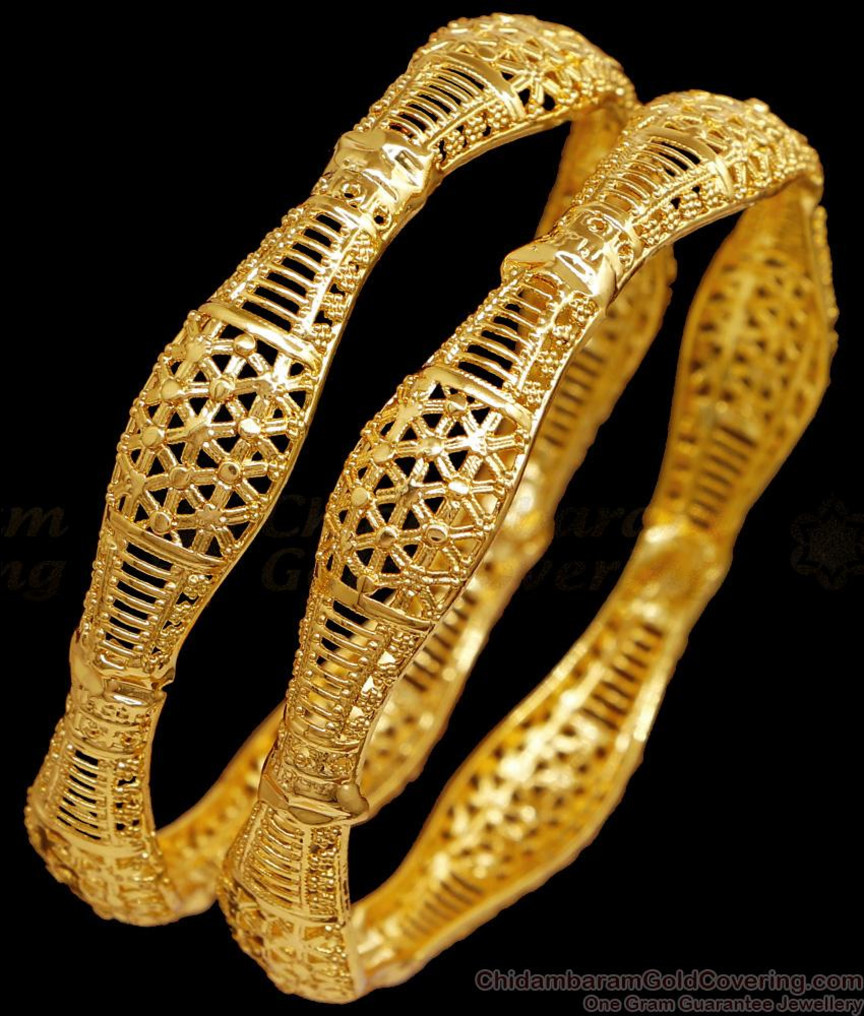 BR2594-2.4 Set Of 2 Regular Use Plain Gold Imitation Bangle Light ...