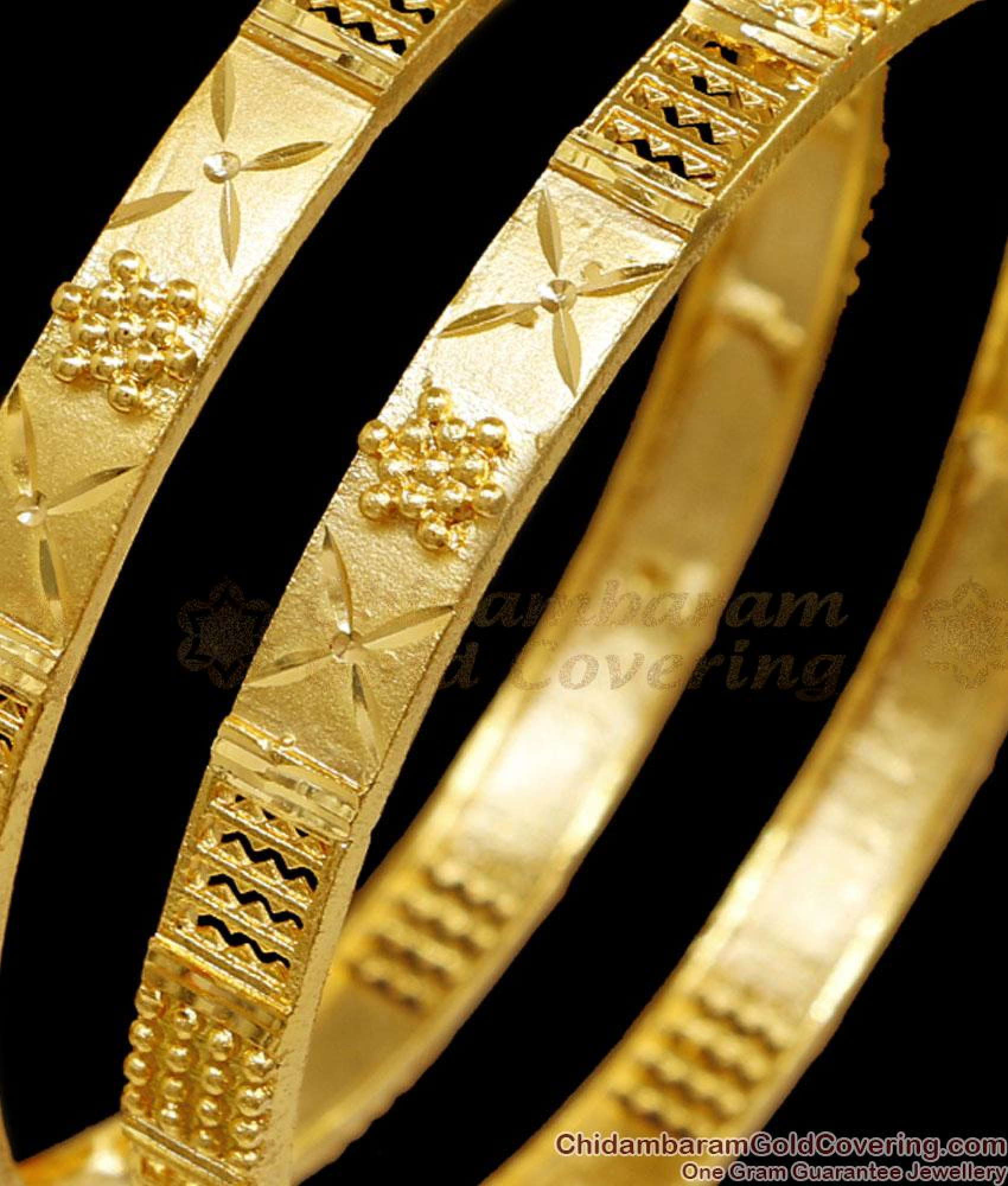 BR2616-2.4 Size Set Of 2 Matt Finish Forming Gold Bangle Bridal Collection Online