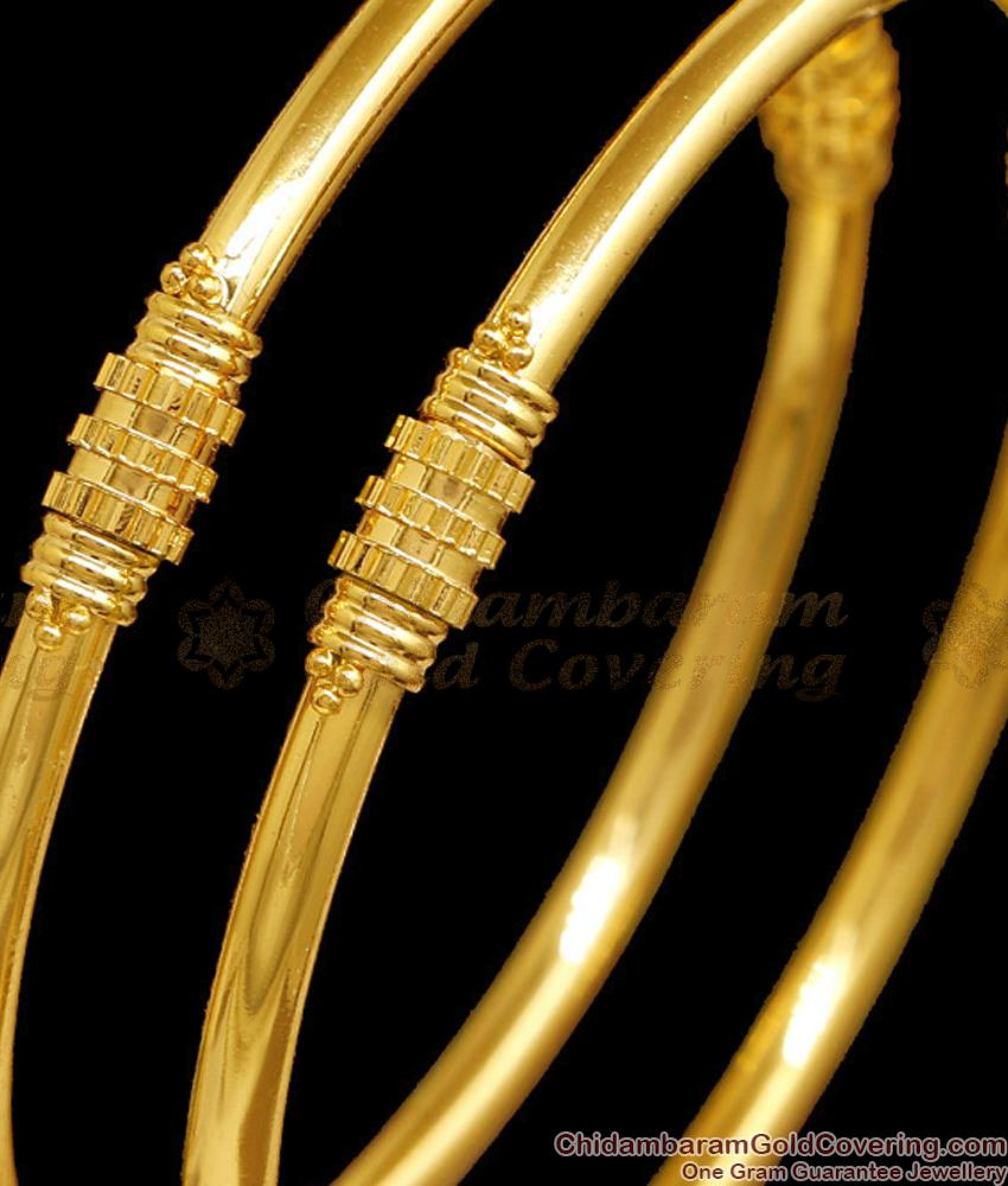 BR2627-2.4 Size Regular Wear Micro Gold Plated Bangle Without Stone