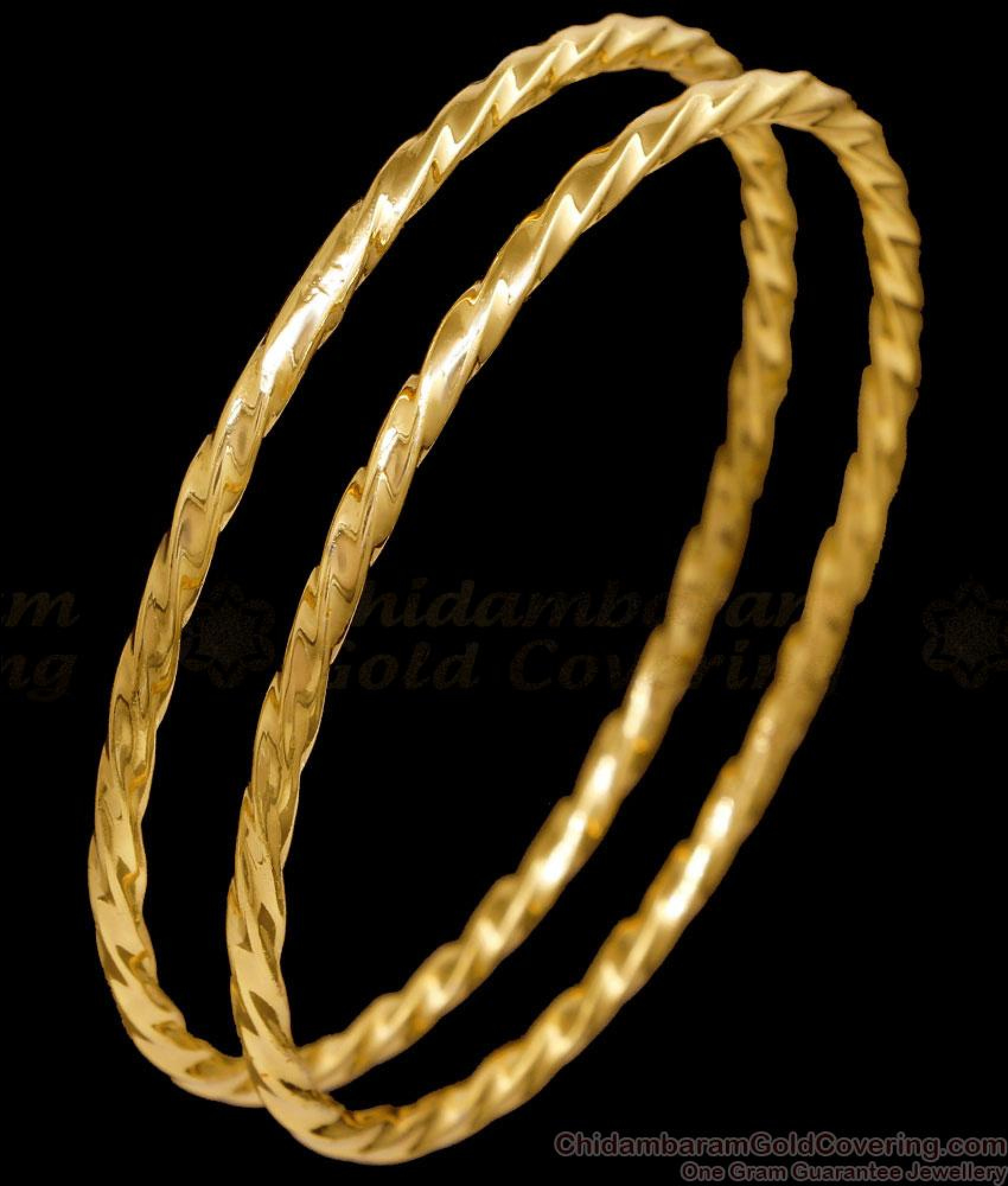 BR2675-2.4 Size Latest Five Metal Impon Bangle Twisted Design For Women
