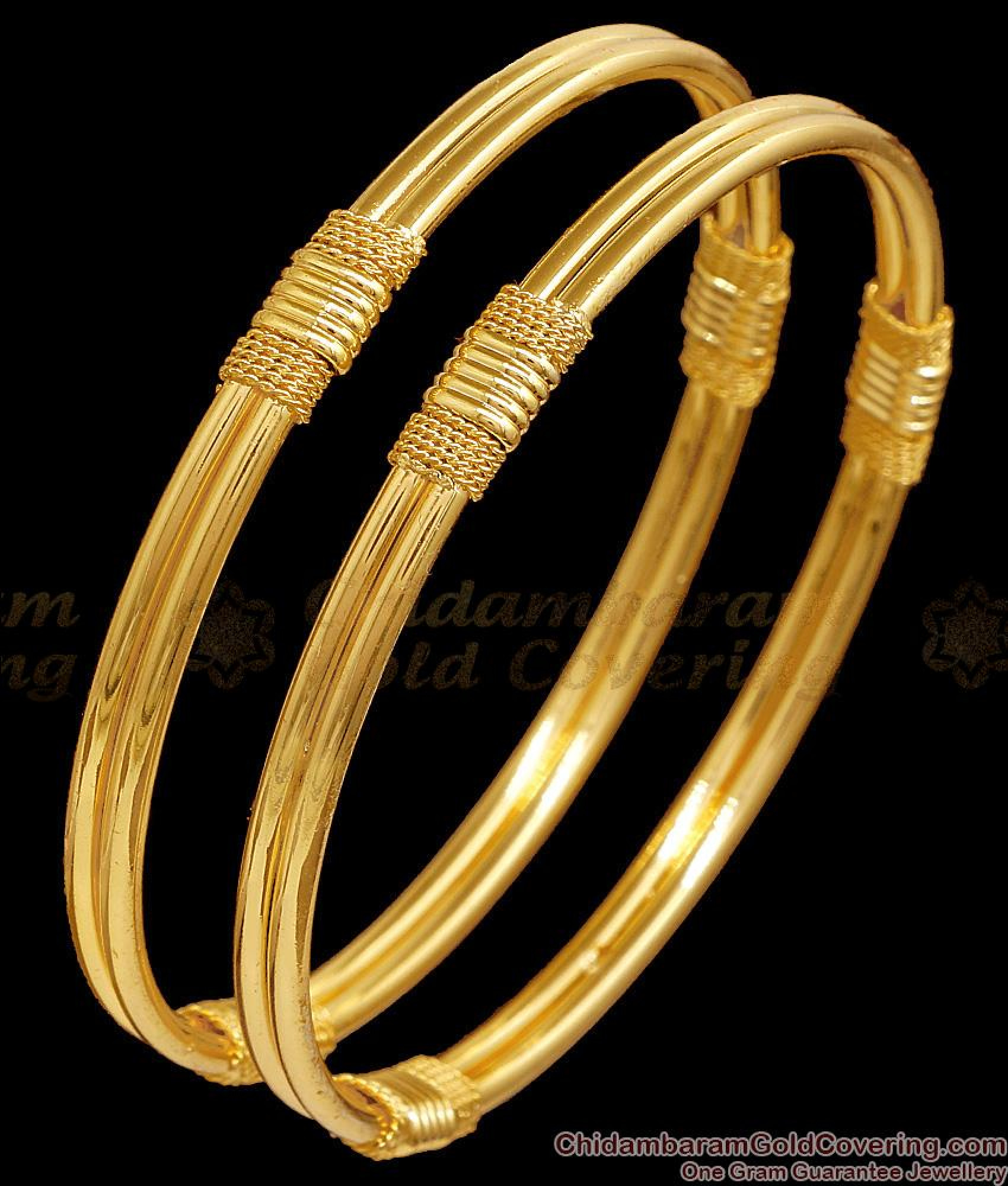 BR2808-2.10 Size Daily Wear Gold Imitation Bangle Thread Design For Women