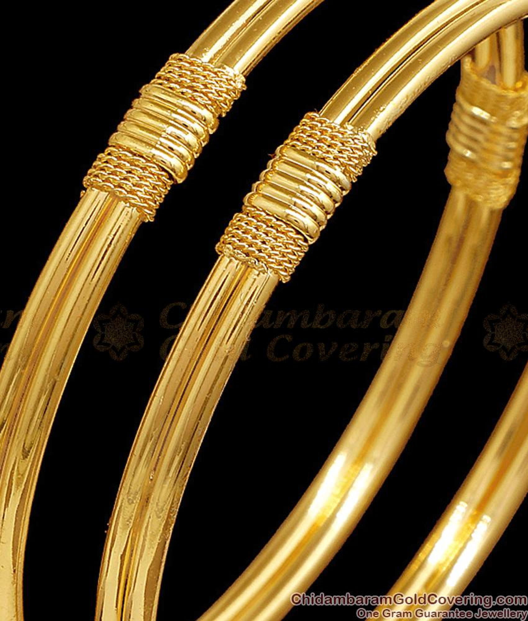 BR2808-2.10 Size Daily Wear Gold Imitation Bangle Thread Design For Women