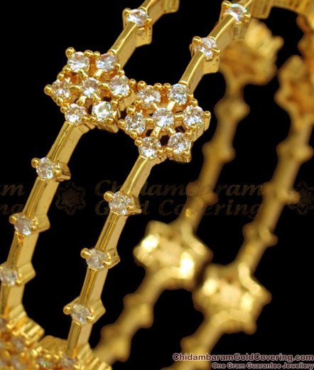 One Gram Gold Stone Bangles | Chidambaram Gold Covering Stone Bangles ...