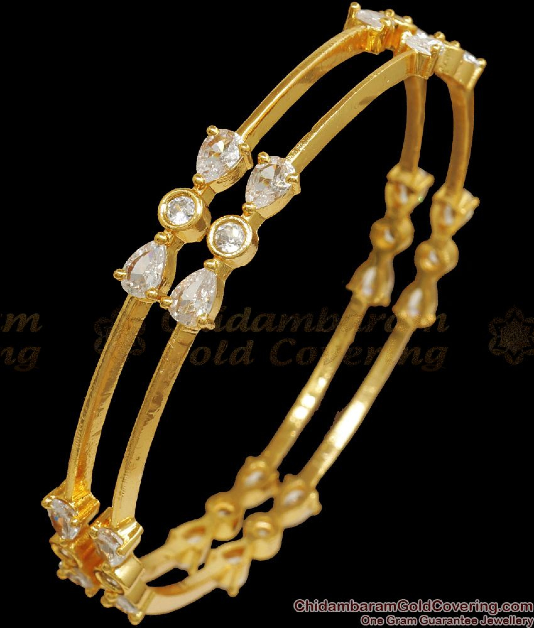Buy Online Diamond Bangle Collections One Gram Gold Jewelry