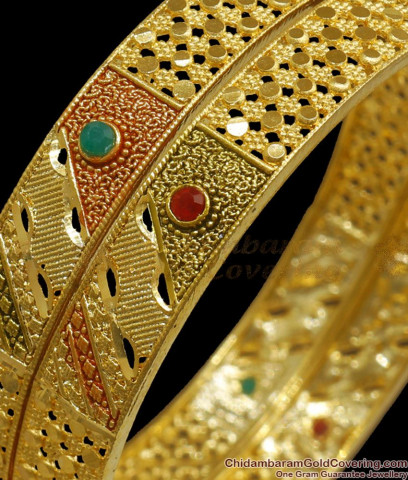 BR1159-2.6 Curvy Pattern Gold Inspired Forming Bangles Set Trendy Model