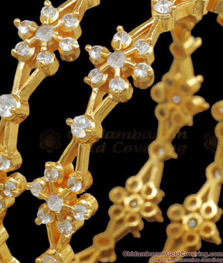 One Gram Gold Stone Bangles | Chidambaram Gold Covering Stone Bangles ...