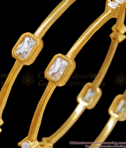 One Gram Gold Stone Bangles | Chidambaram Gold Covering Stone Bangles ...