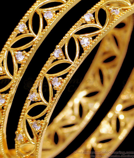 One Gram Gold Stone Bangles | Chidambaram Gold Covering Stone Bangles ...
