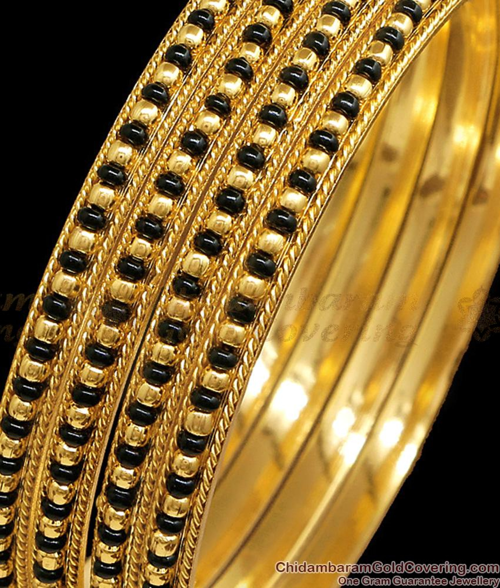 BR2815-2.4 Size Set Of Four Gold Karimani Bangle Design For Women