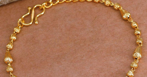 Attractive Beads Design Gold Plated Bracelet Design Without Stone BRAC1048