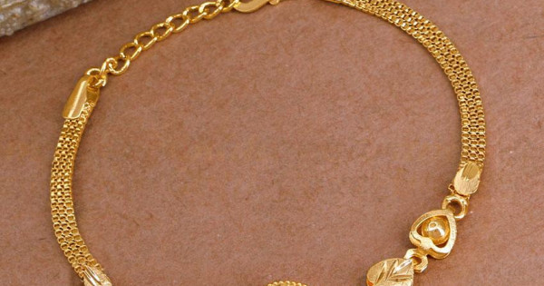 Latest One Gram Gold Heart Bracelet Bridal Collections For Women BRAC1085