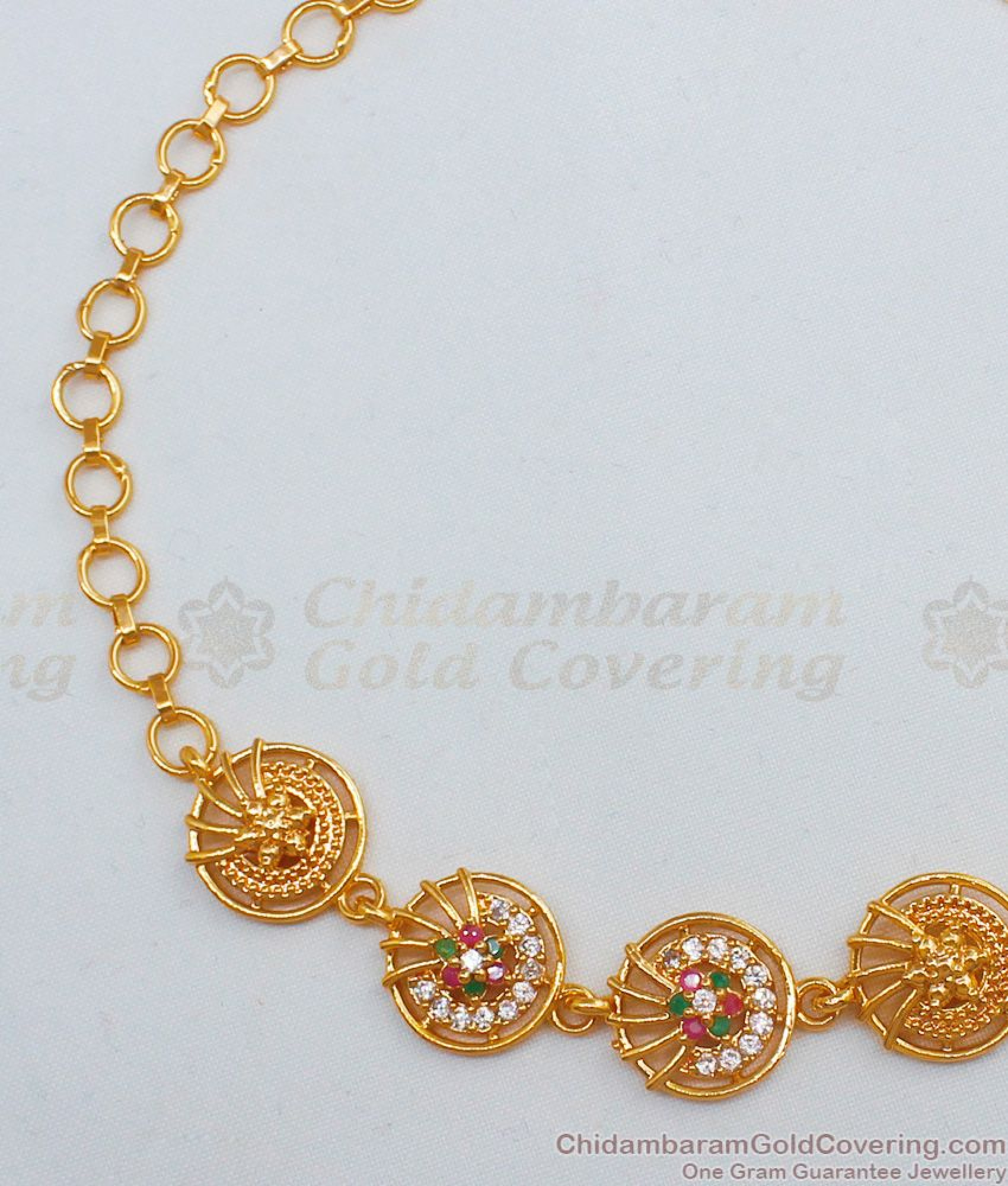 Aspiring Gold Model South Indian Style Bracelet For Womens BRAC209