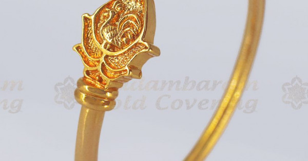 Murugan Seval Kodi Design Original Impon Gold Bracelet Mens Wear BRAC472