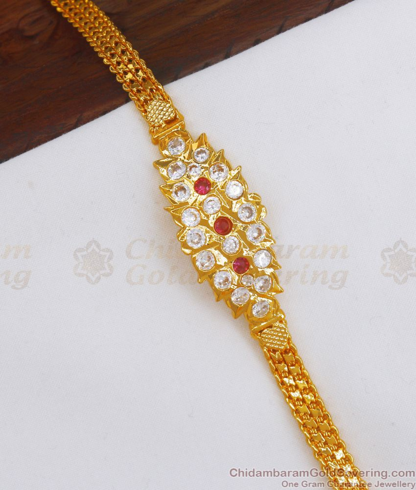 Buy 5 Metal Gold Bracelet Gati Stone Collection BRAC670