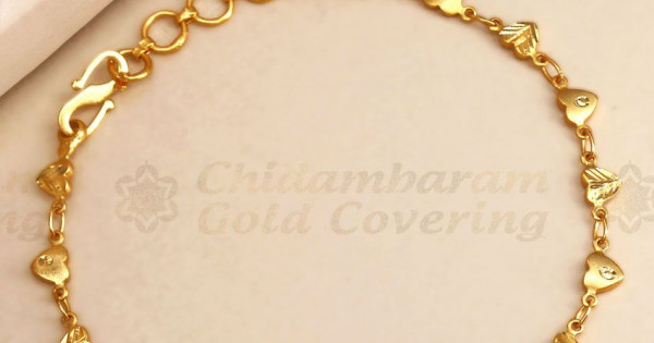 Stylish 2 Gram Gold Bracelet Heart Pellets Shop Online BRAC712