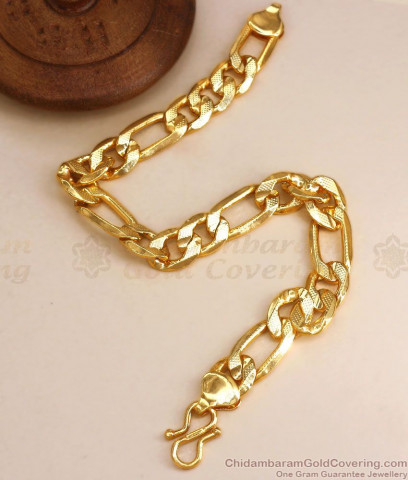 Plain One Gram Gold Bracelet Simple Chain Design Daily Wear BRAC569