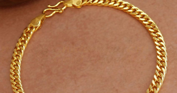 New Sachin Chain Type Gold Plated Bracelet Shop Online BRAC740