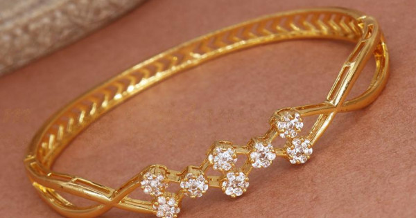 Buy Elegant Diamonds Gold Plated Bracelet Designs Shop Online BRAC774