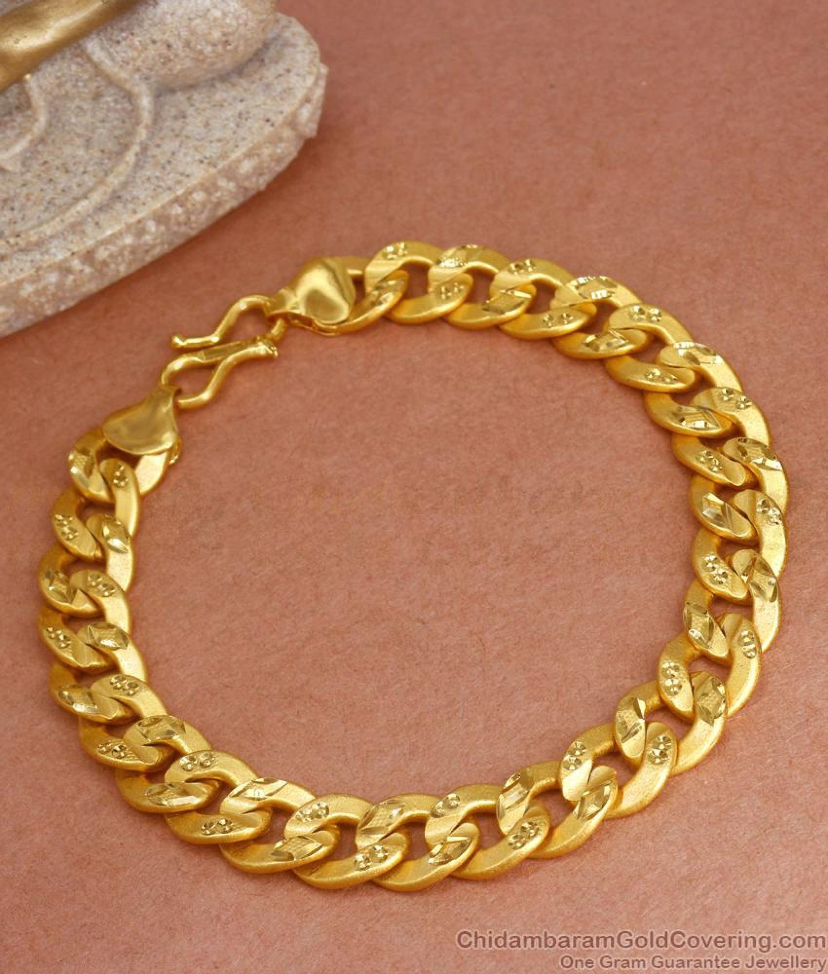 Buy Thick Bracelet In Two Gram Gold Collections BRAC787