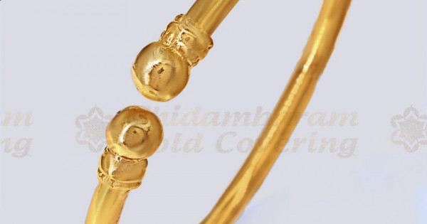 Traditional Plain Impon Gold Kappu Daily Wear Collections BRAC924