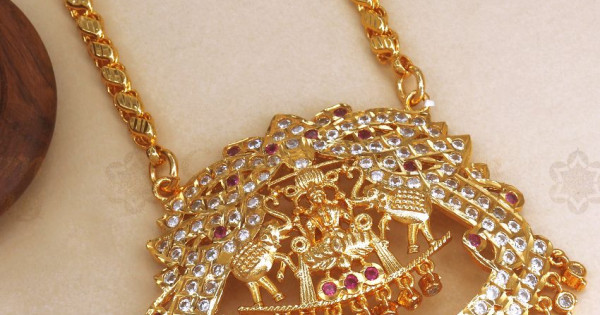 Big Lakshmi Dollar Chain Impon Gati Stone Collection BGDR1001