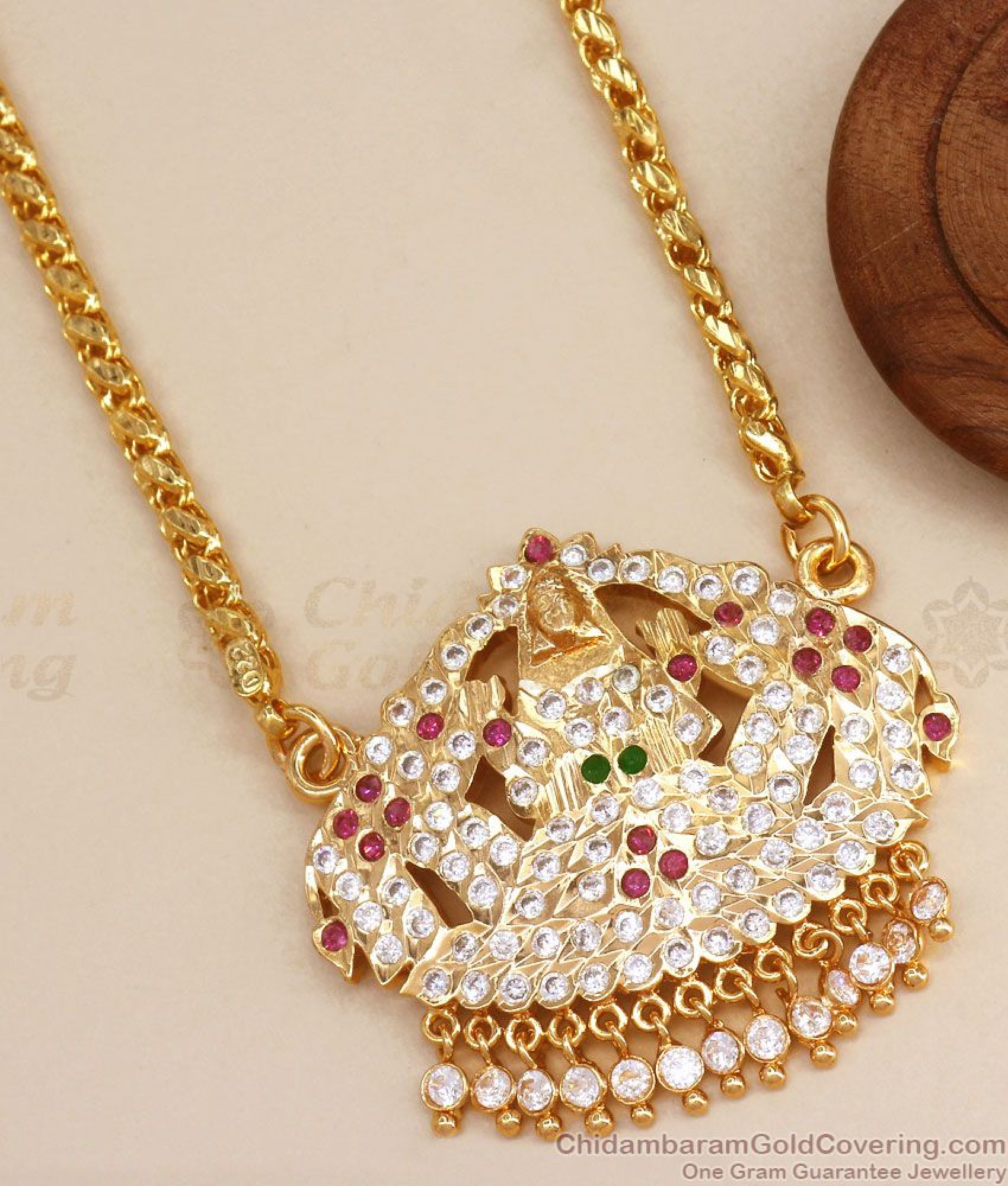 5 Metal Lakshmi Dollar Gold Chain Impon Collections BGDR1020
