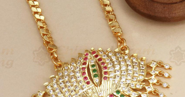 30 Inch Long Beautiful Lotus Design Impon Very Big Dollar Chain Shop ...