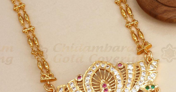 Premium Impon Lotus Design Gold Plated Dollar Chain Shop Online BGDR1057