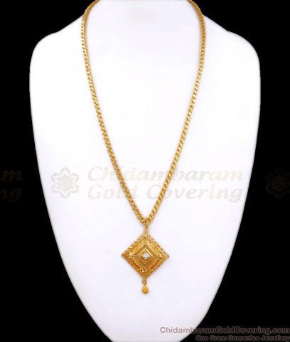 Unique Handmade Multi Stone Gold Plated Dollar Chain For Ladies Daily ...