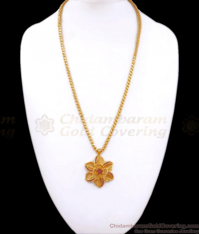Traditional Gold Dollar Chain Daily Wear White Stone Shop Online BGDR1002
