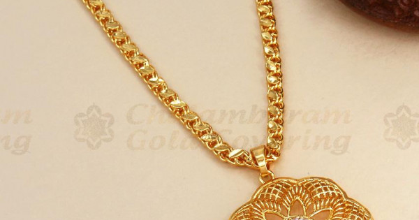 AD Stone Floral One Gram Gold Dollar Chain Designs Shop Online BGDR1068
