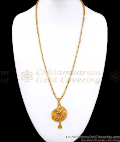 30 inches Long One Gram Gold Dollar Chain For Women Traditional Wear ...
