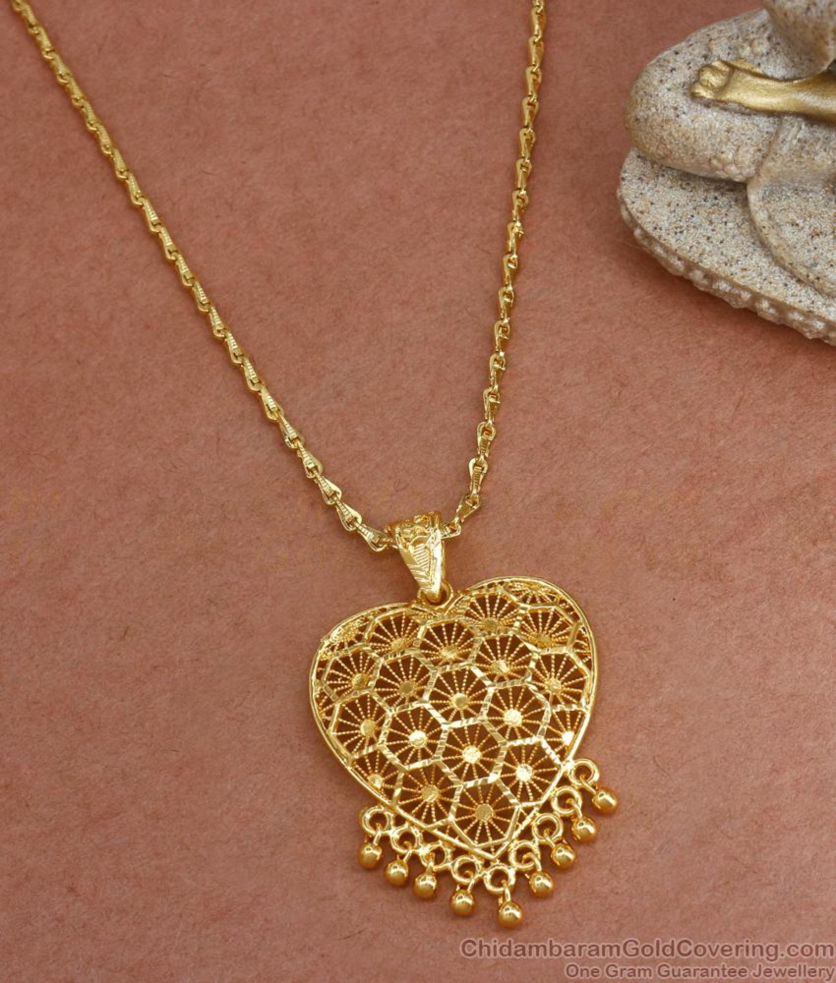 Stylish Valentine Gold Heart Dollar Wheat Chain Designs Shop Online ...