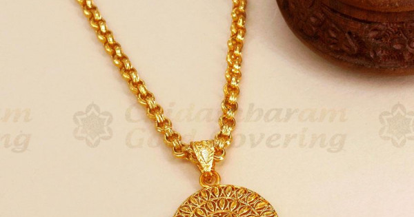 Latest Plain Gold Plated Dollar Spiral Chain Floral Designs BGDR1116