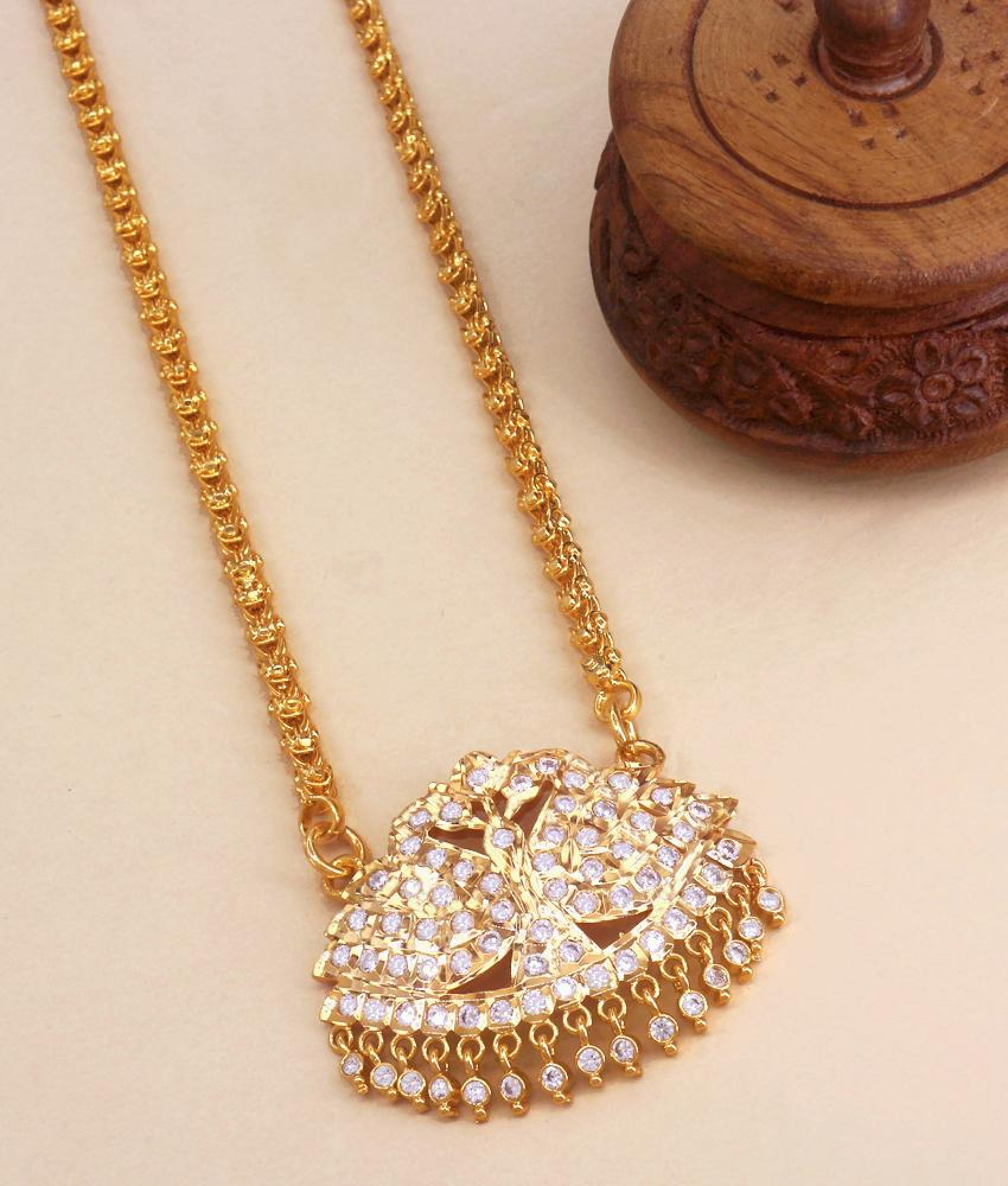 30 Inch Long Dual Swan Impon Dollar Chain 5 Metal Jewelry BGDR1133-Lg